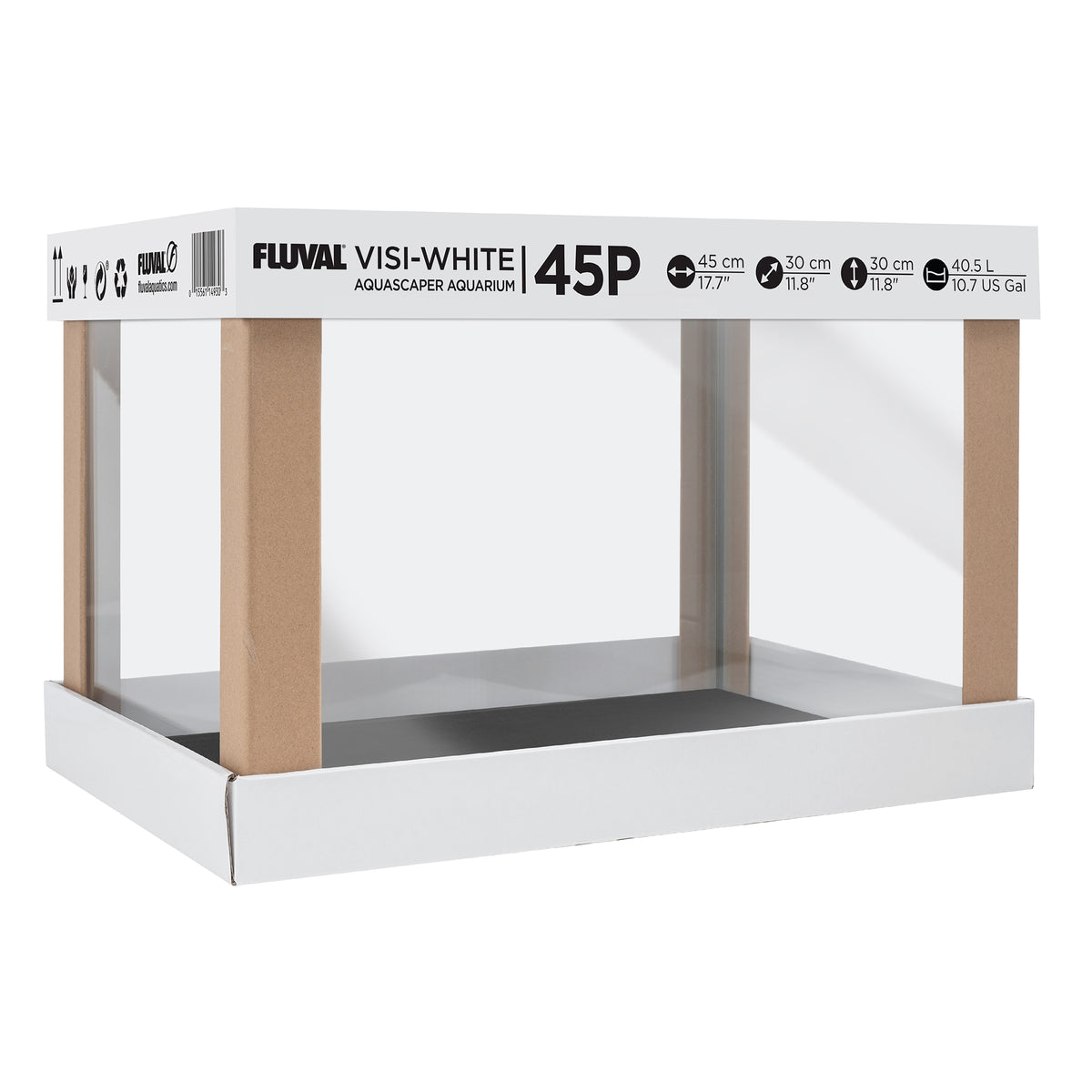 Fluval Visi-White 45P Rimless Aquarium - 10.7 US Gal / 40.5 L – Your ...